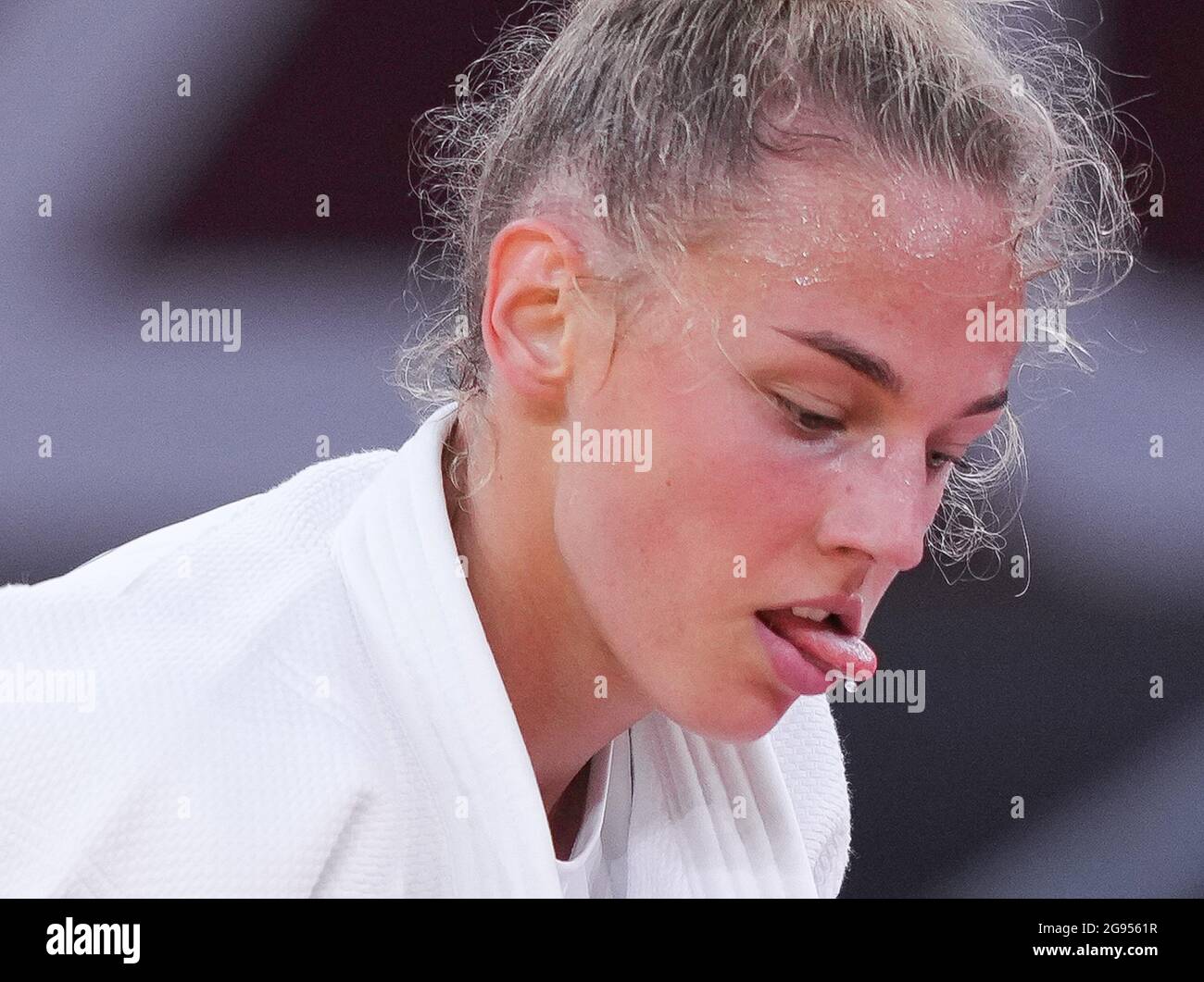Tokyo, Japan. 24th July, 2021. Daria Bilodid of Ukraine competes during ...