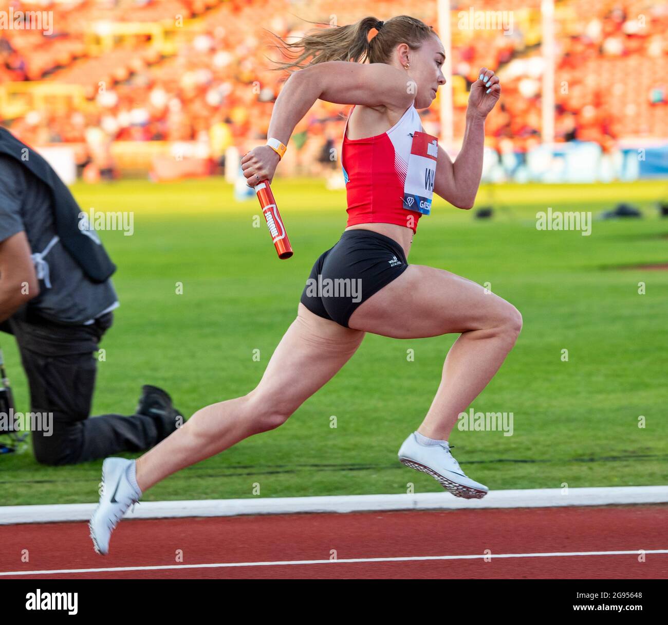 GATESHEAD, ENGLAND - JULY 13: Hannah Brier (WAL) competing in the ...