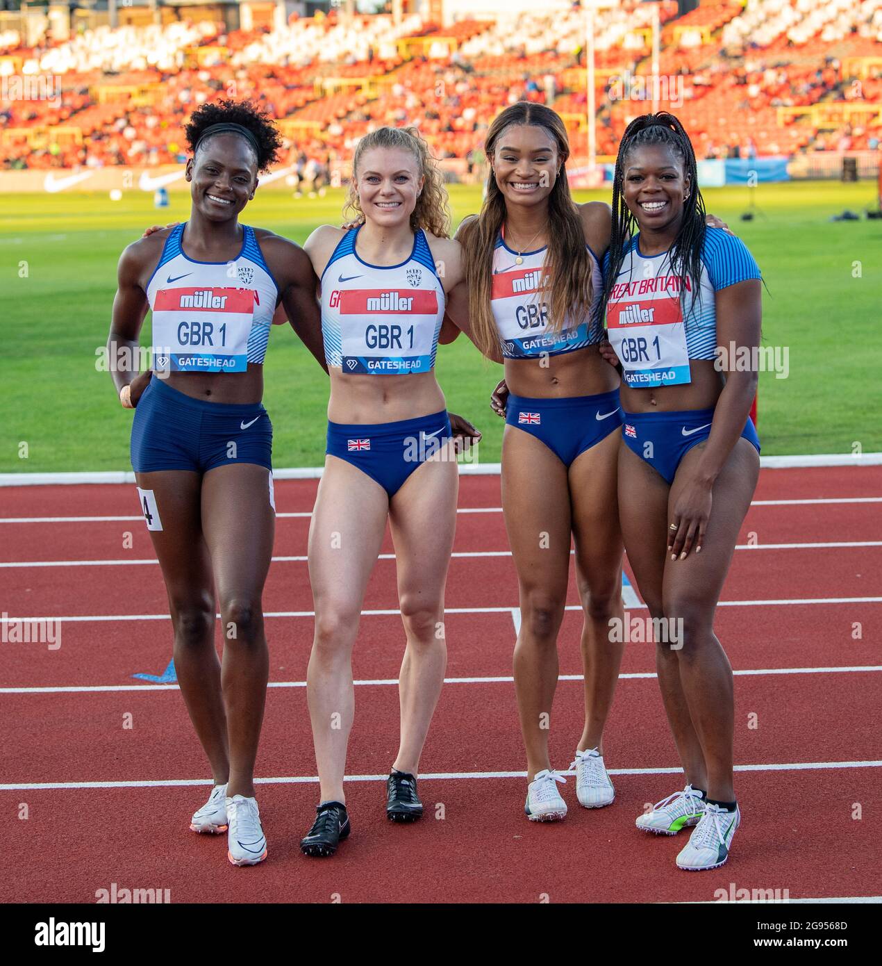 GATESHEAD, ENGLAND - JULY 13: Daryll Neita, Beth Dobbin, Imani ...