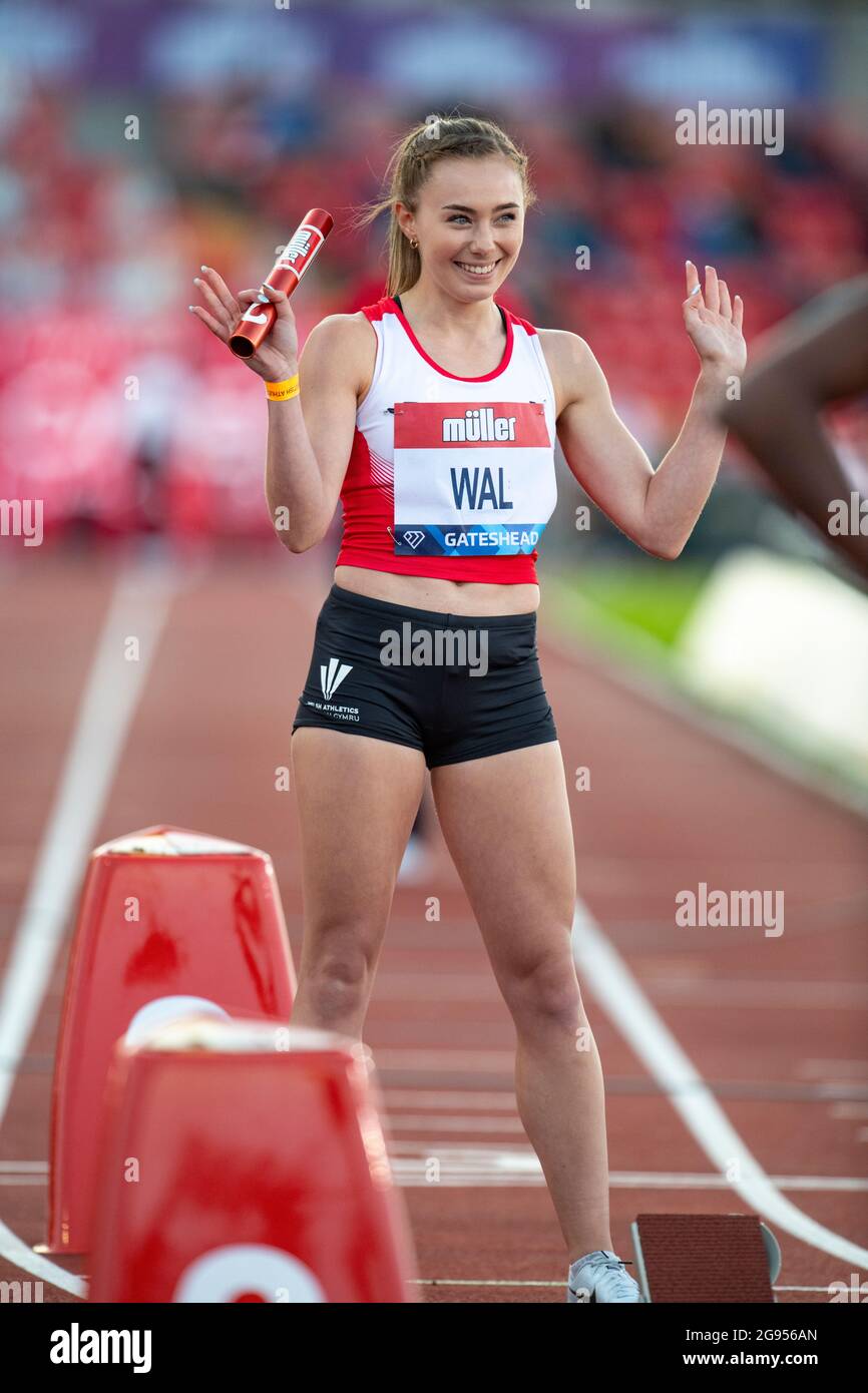 GATESHEAD, ENGLAND - JULY 13: Hannah Brier (WAL) competing in the ...
