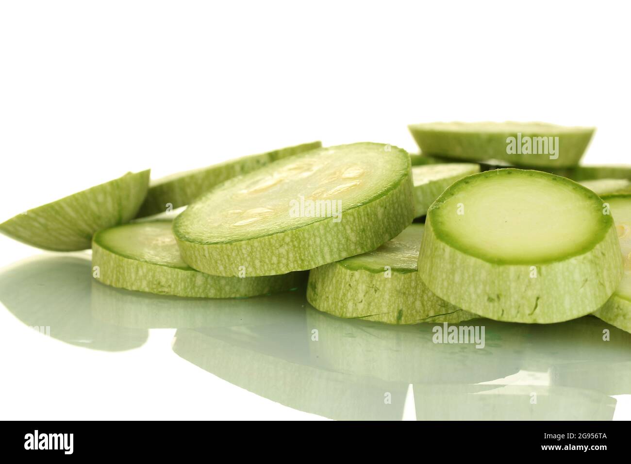 pieces of squash on white background close-up Stock Photo - Alamy