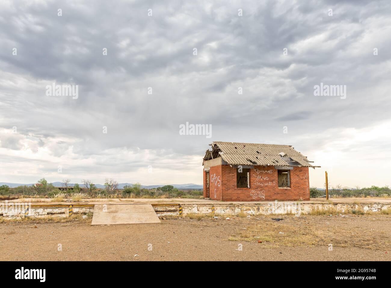 KLIPPLAAT, SOUTH AFRICA - APRIL 21, 2021: Ruin of a building at the ...