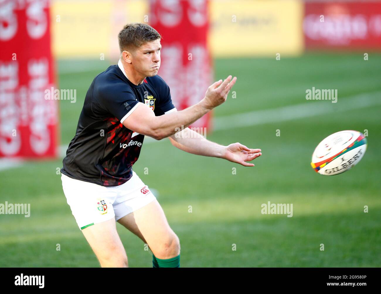 Owen Farrell of the British & Irish Lions ahead of the Castle Lager ...