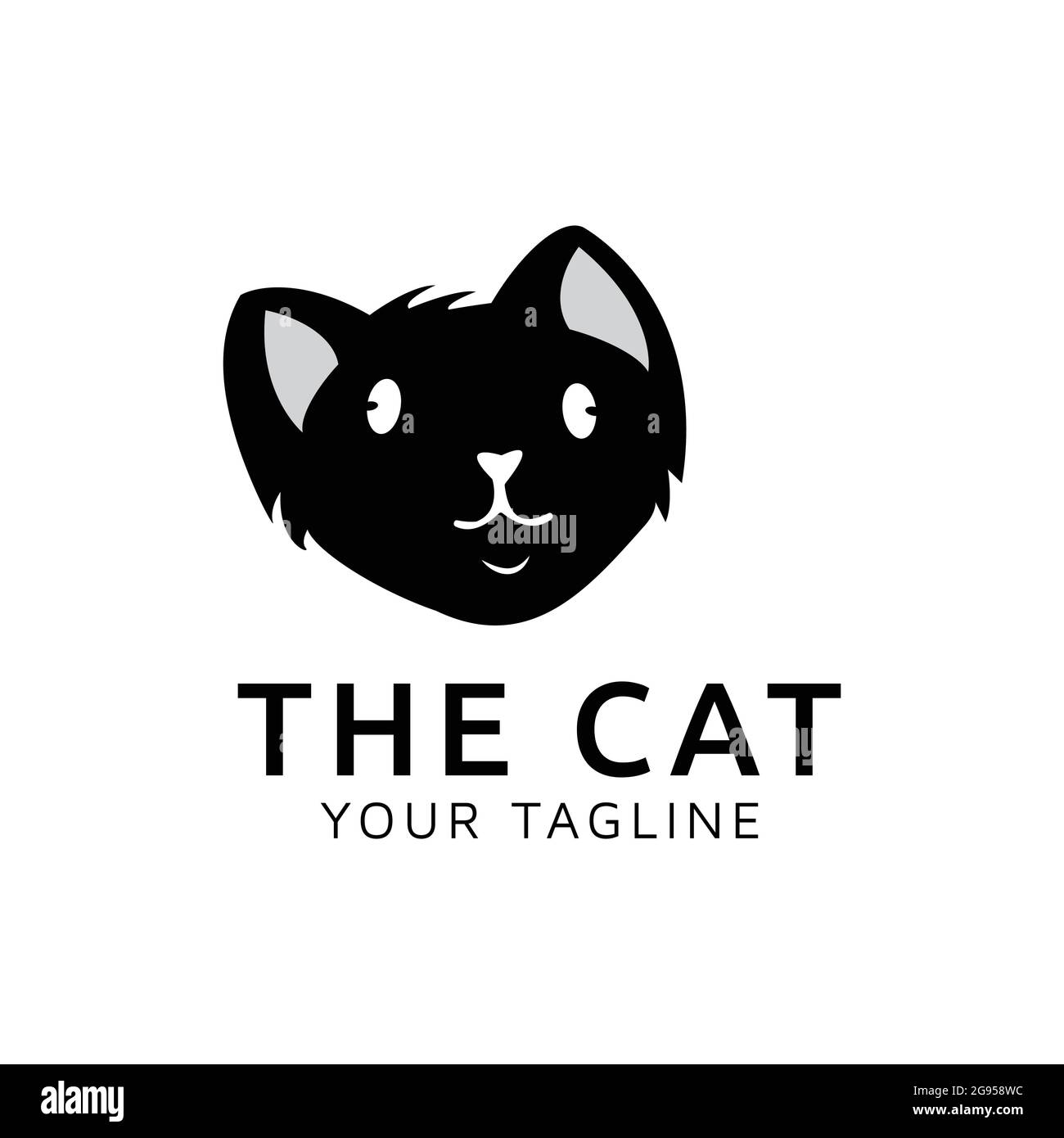 Cat face head logo design vector icon illustration Stock Vector Image ...