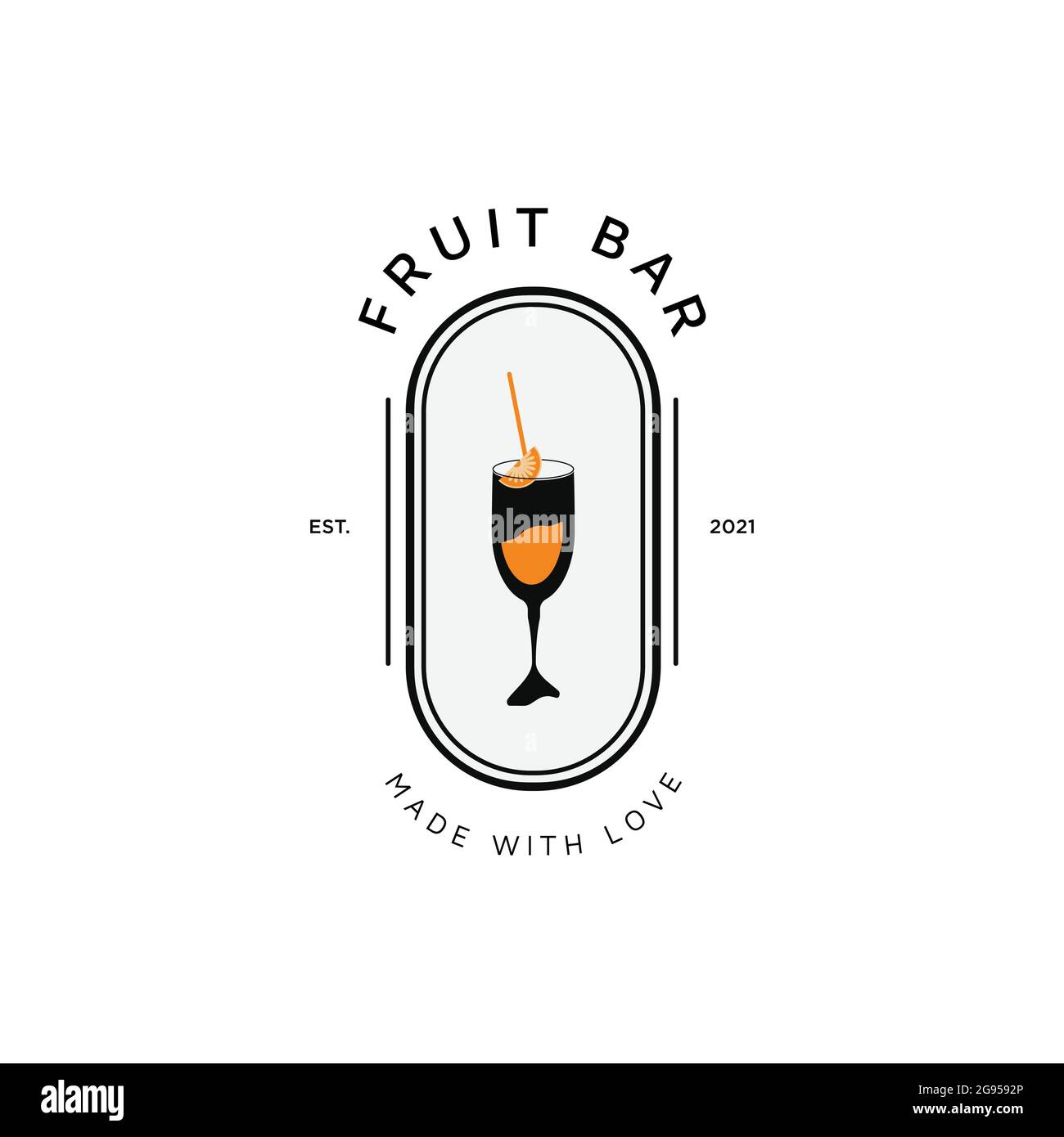 Cocktail concept vector logo design Stock Vector Image & Art - Alamy