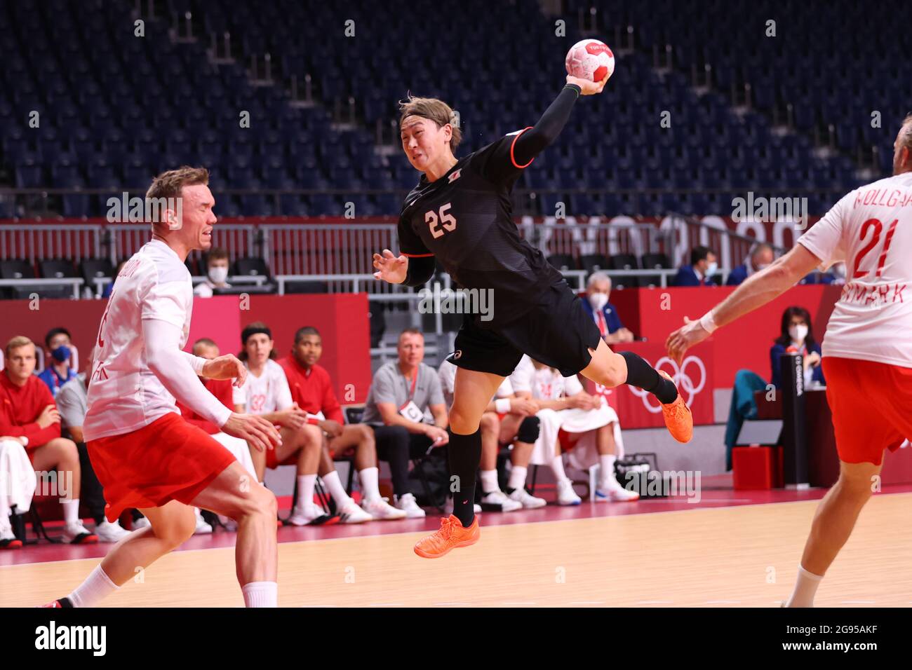 Tokyo, Japan. 24th July, 2021. Hiroki Motoki (JPN) Handball : Men's ...