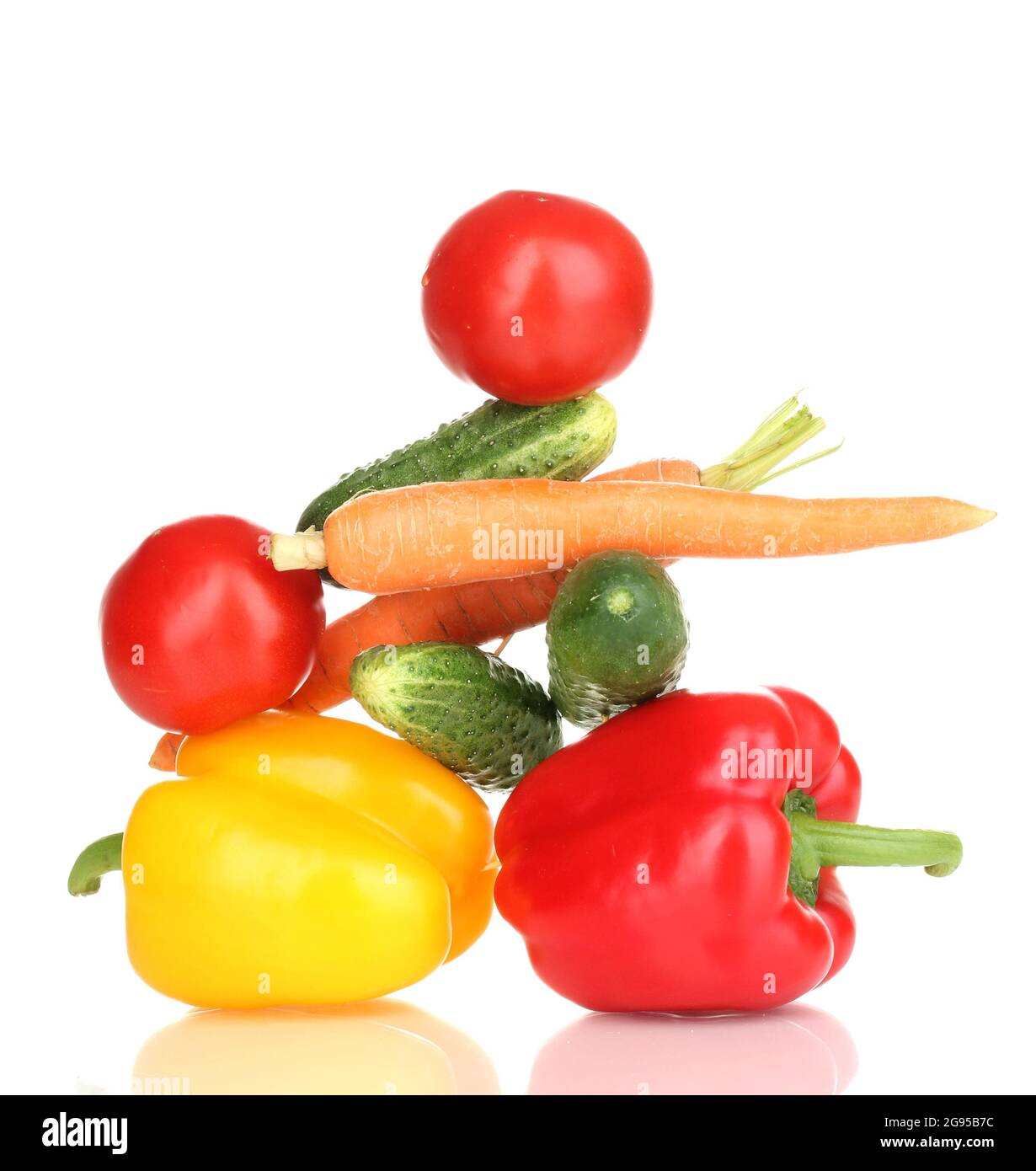 Fresh vegetables isolated on white Stock Photo - Alamy