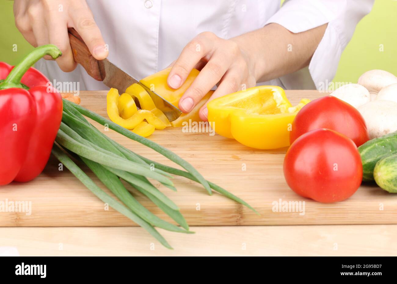 Chopping food ingredients Stock Photo - Alamy