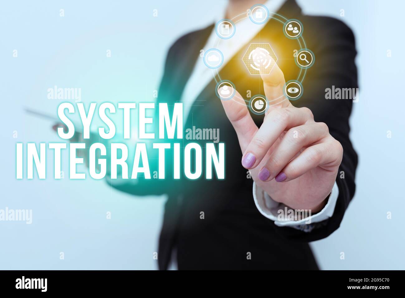 Conceptual display System Integration. Word for process of bringing ...