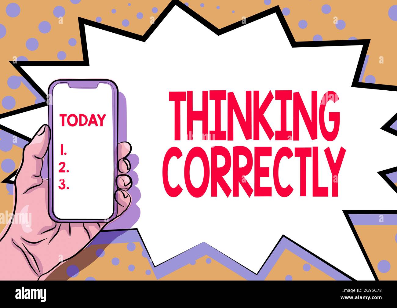 Handwriting text Thinking Correctly. Business showcase principle that ...