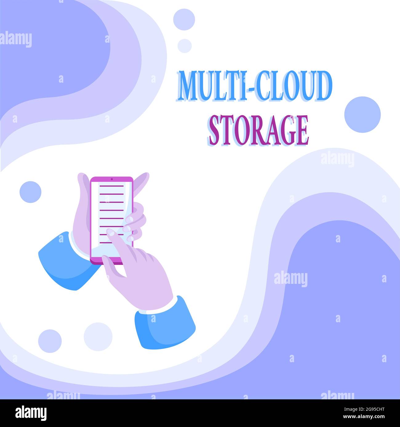 Conceptual caption Multi Cloud Storage. Conceptual photo use of multiple cloud computing and ...