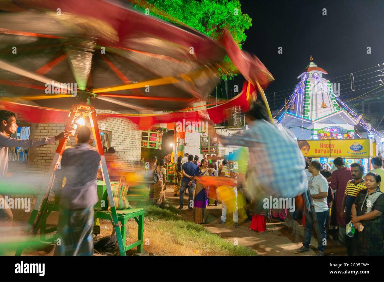HOWRAH,WEST BENGAL,INDIA -APRIL 15TH, 2018 : Children are riding on ...