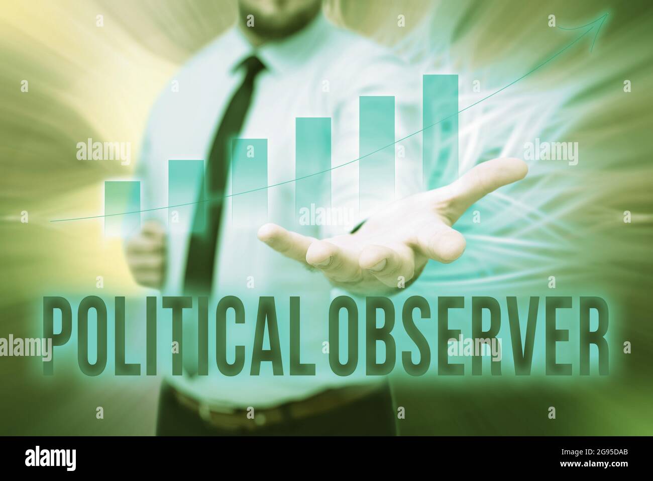 Conceptual caption Political Observer. Concept meaning communications ...