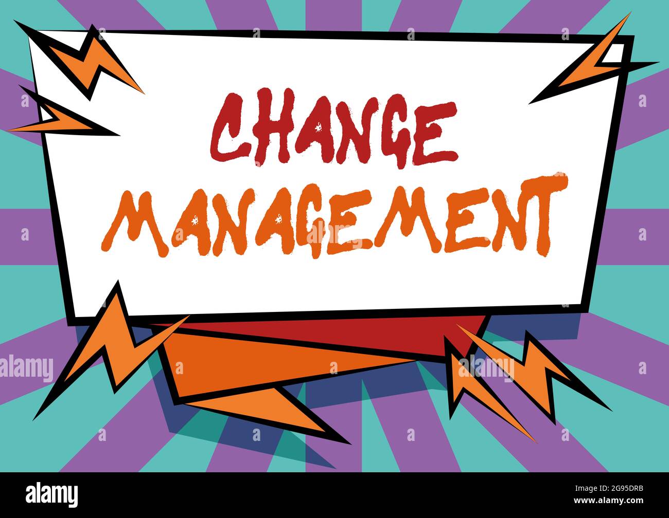 Handwriting text Change Management. Business showcase systematic ...