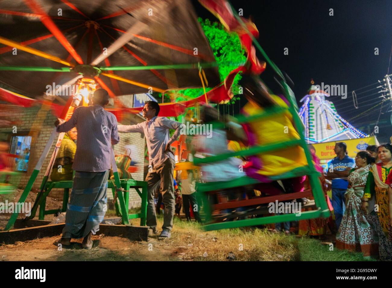 HOWRAH,WEST BENGAL,INDIA -APRIL 15TH, 2018 : Children are riding on ...
