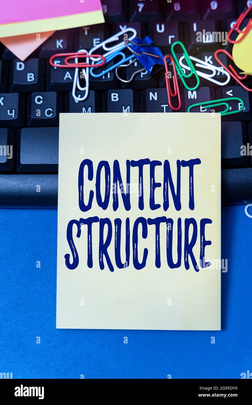 Handwriting text Content Structure. Concept meaning information that is ...