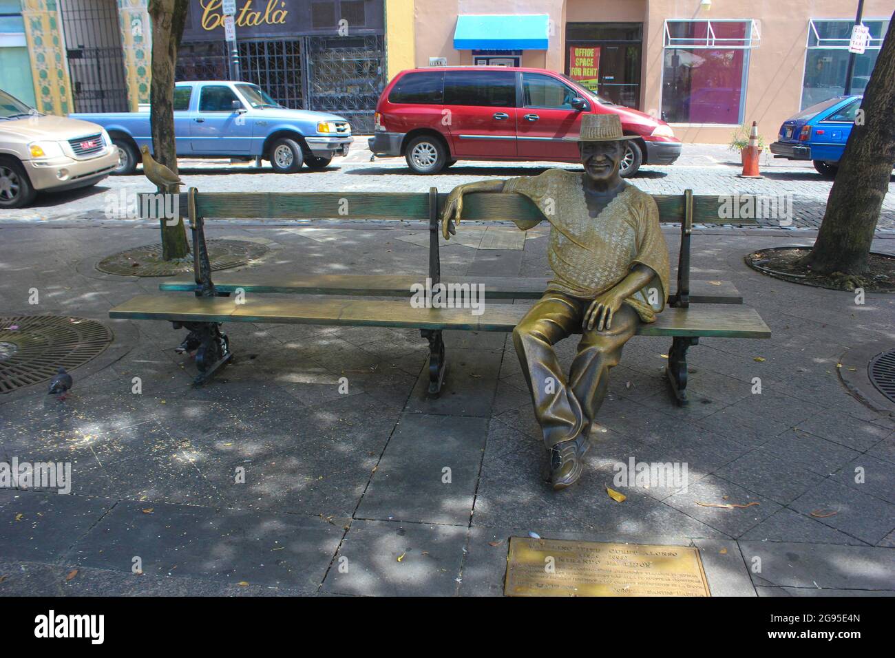 Statue of Tite Curet Alonso, Old San Juan, Puerto Rico Stock Photo - Alamy