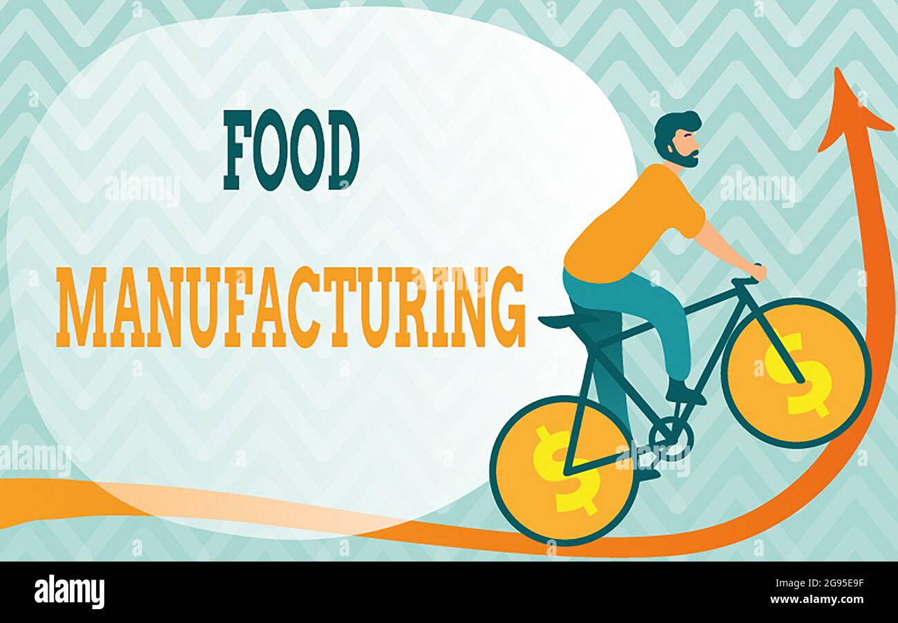 Conceptual display Food Manufacturing. Business idea transformation of ...