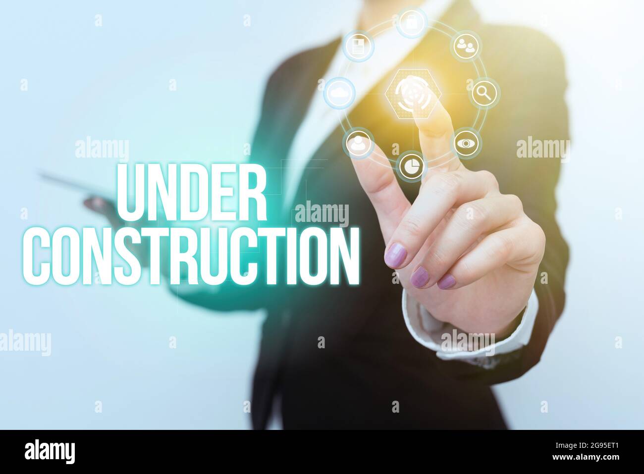 Handwriting text Under Construction. Concept meaning project that is ...