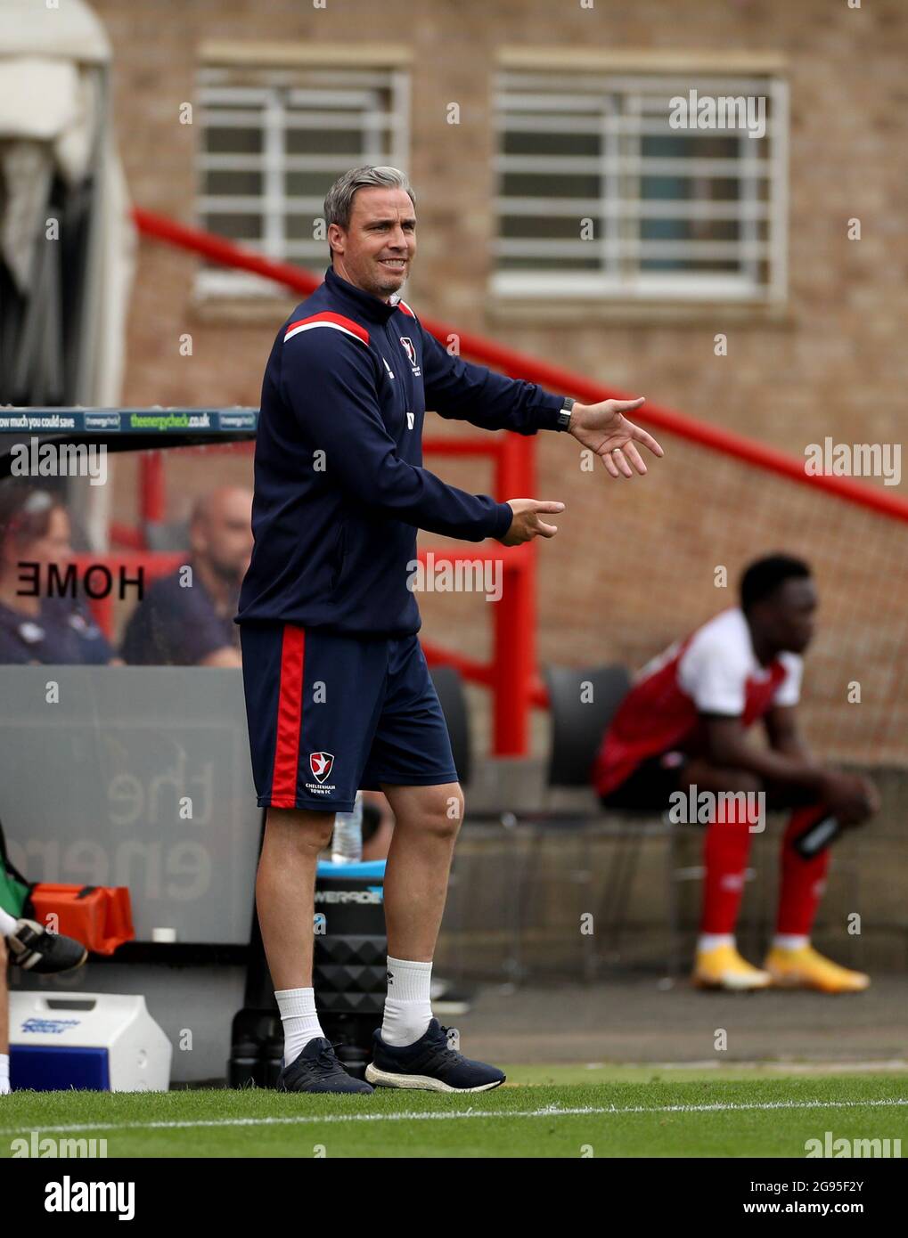 Cheltenham Town manager Michael Duff during the pre-season friendly ...