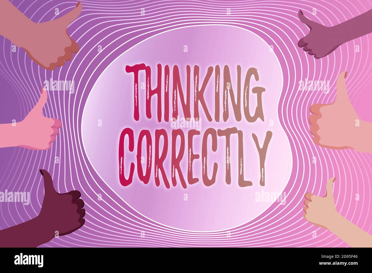 Handwriting text Thinking Correctly. Word for principle that you think ...