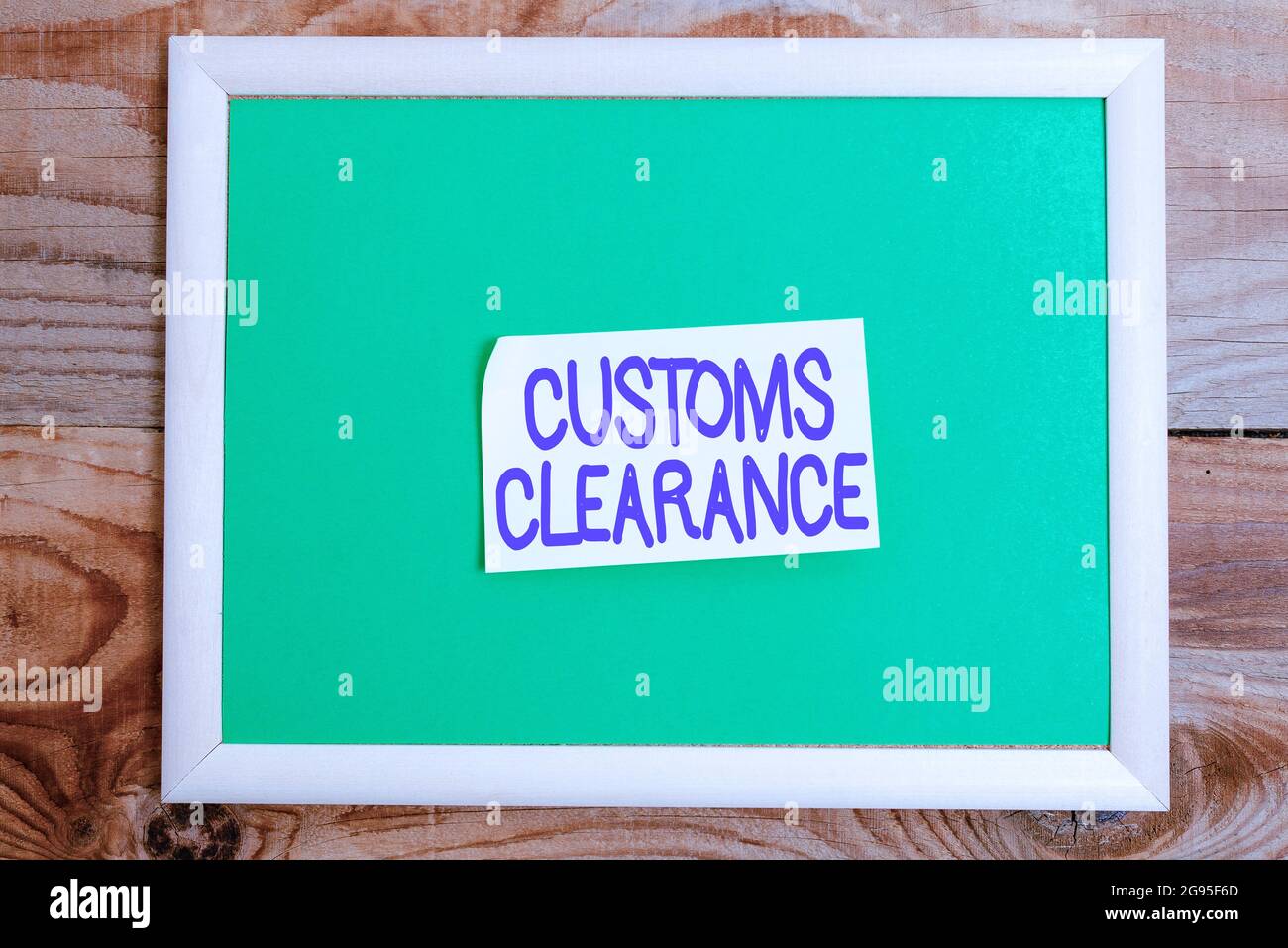 Hand writing sign Customs Clearance. Business idea documentations ...