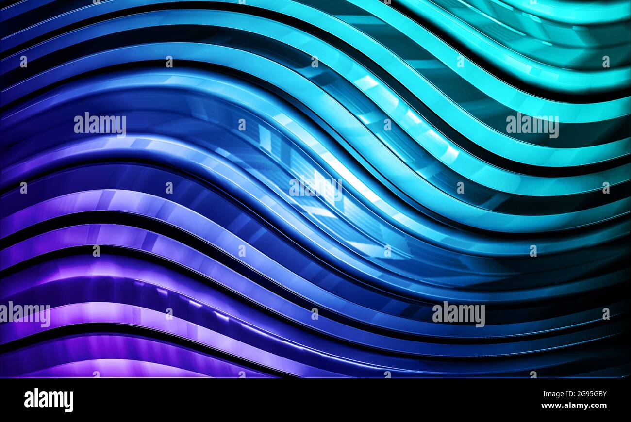 Beautiful abstract texture of dark blue curved waves with gradient ...