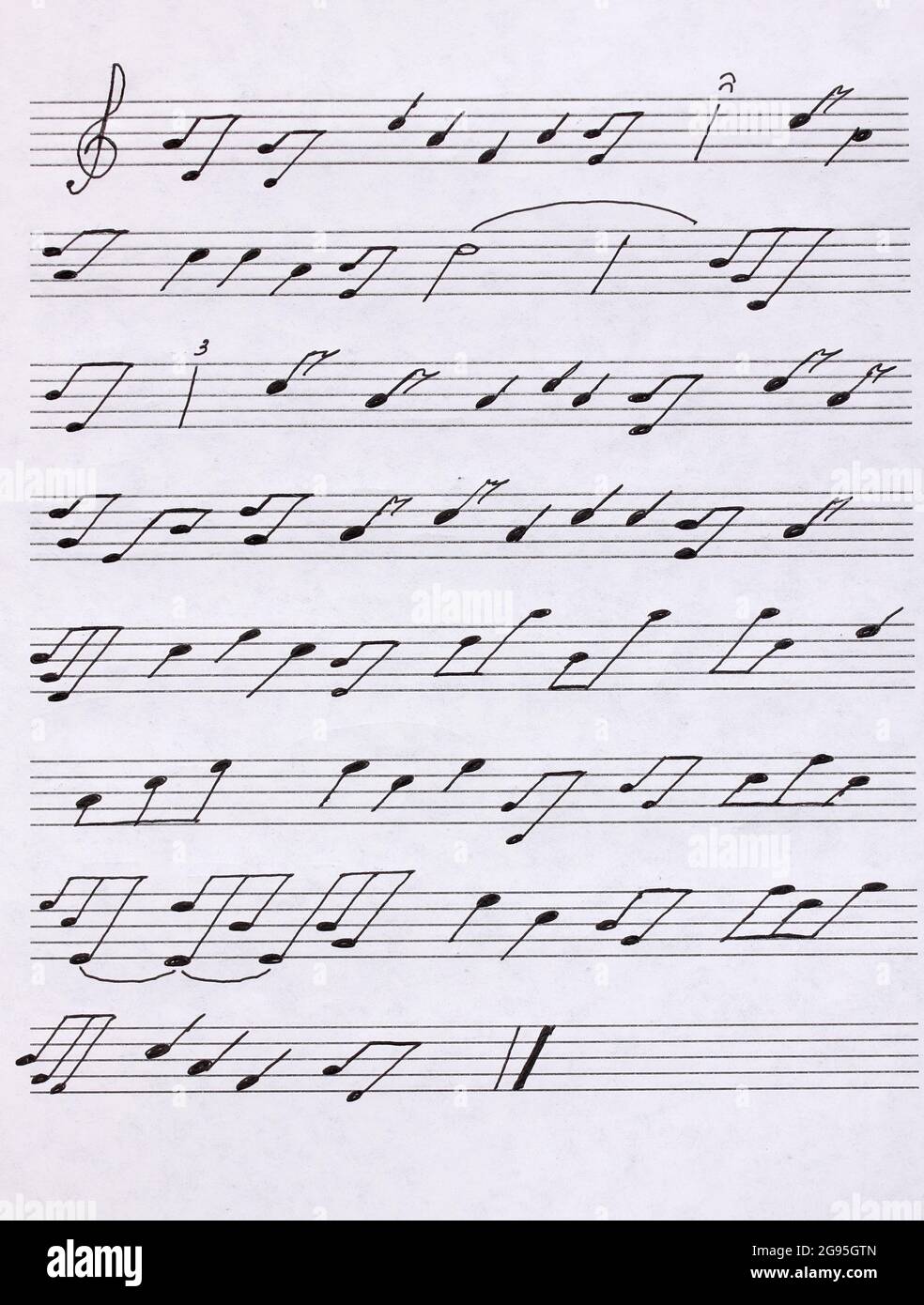 Musical notes close-up Stock Photo - Alamy