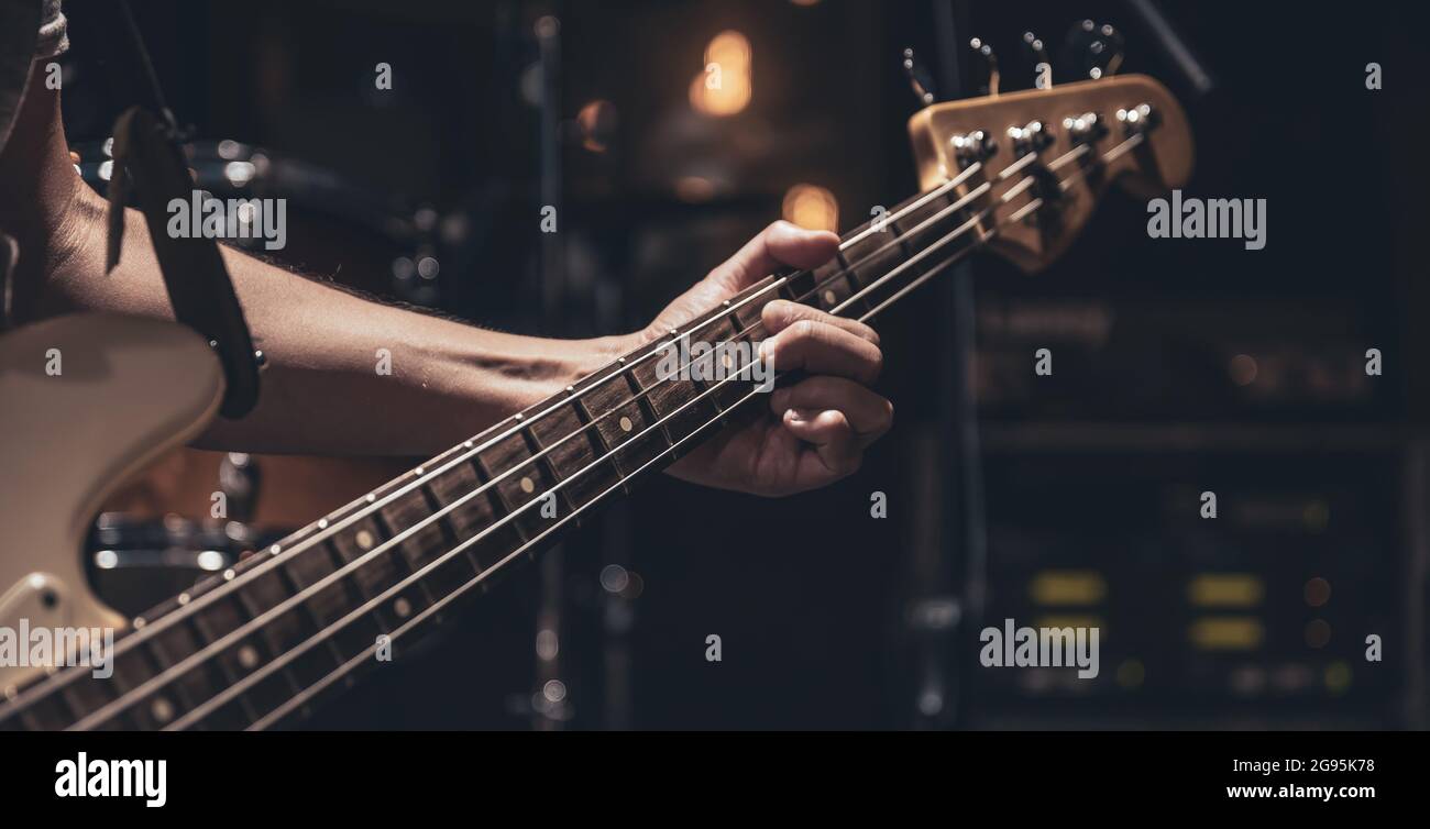 Bass Guitar Black Man High Resolution Stock Photography and Images - Alamy