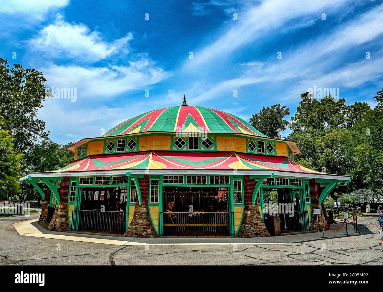 1921 era Dentzel Carousel in Glen Echo Park, Maryland Stock Photo - Alamy