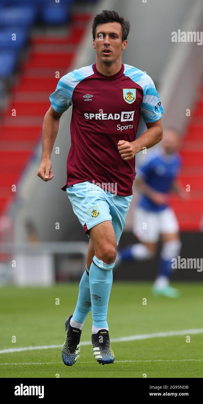 Oldham, England, 24th July 2021. Jack Cork of Burnley during the Pre ...