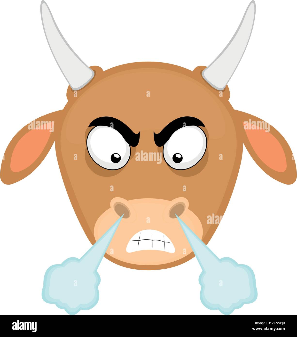 Angry cow india Stock Vector Images - Alamy