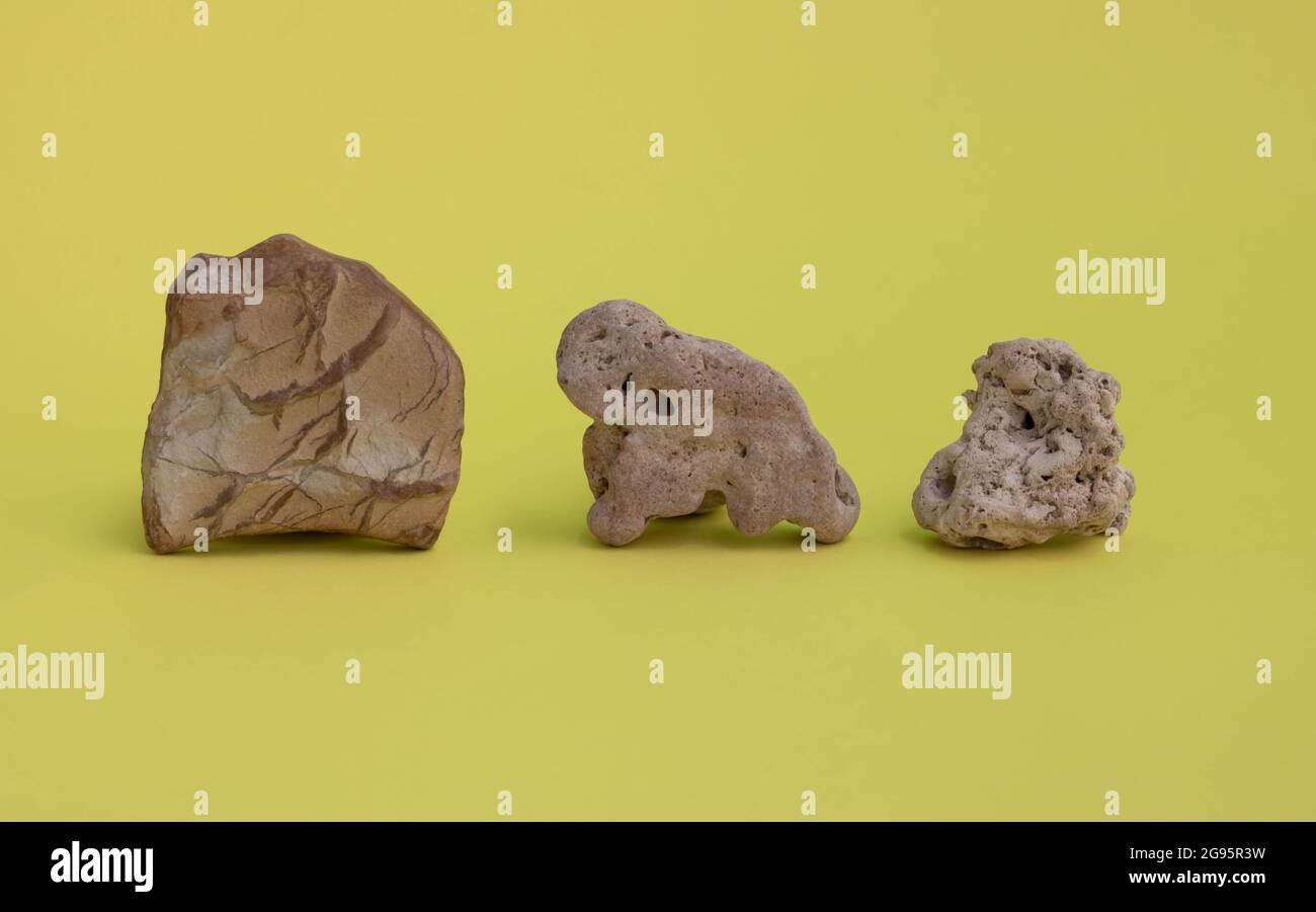 A collection of stones. Various types of pebbles are stones with a soft ...