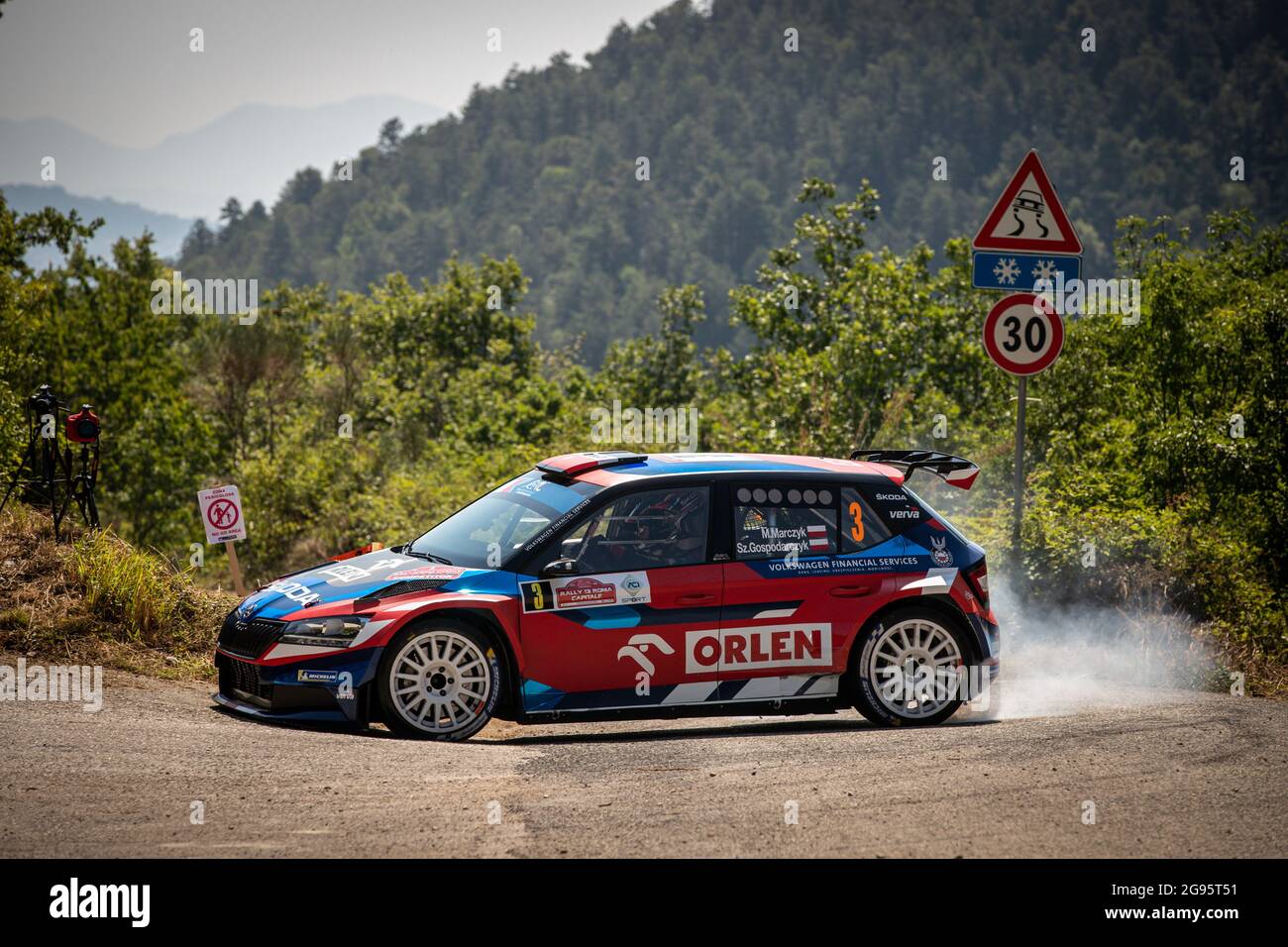 03 Miko MARCZYK (POL), Szymon GOSPODARCZYK (POL), Skoda Fabia Rally2 Evo, Orlen Team, action ...