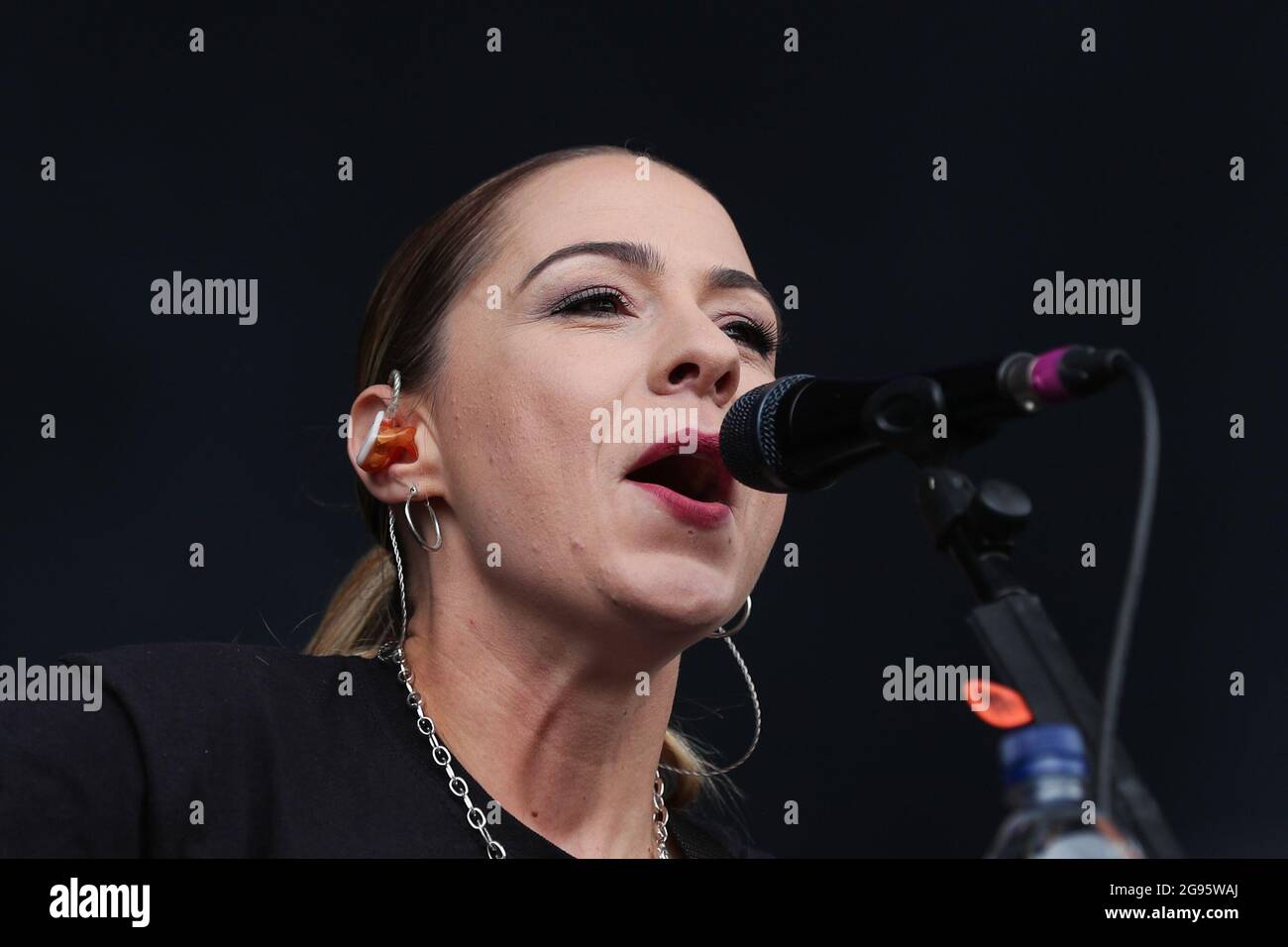 Lucy Spraggan performs on the main stage during Day Two of Tramlines ...