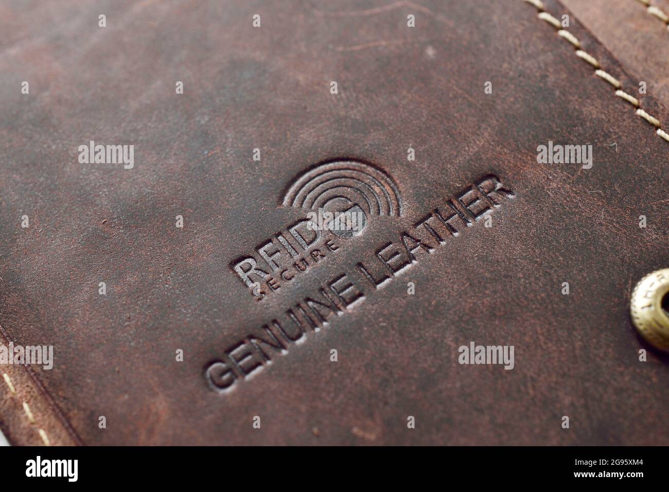 RFID Secure Logo On Wallet Stock Photo - Alamy