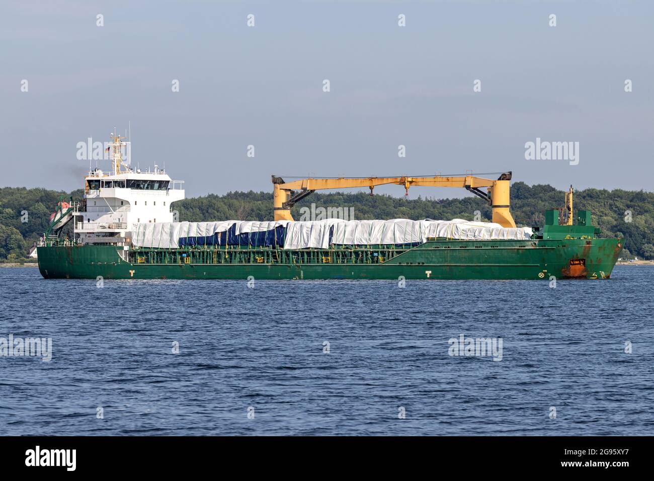general cargo vessel in the Kiel Fjord Stock Photo - Alamy