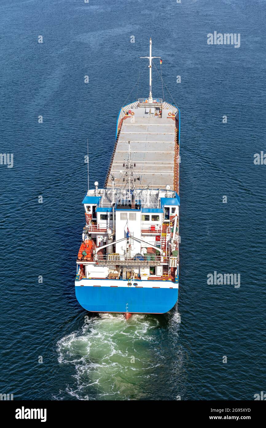 general cargo vessel in the Kiel Canal Stock Photo - Alamy