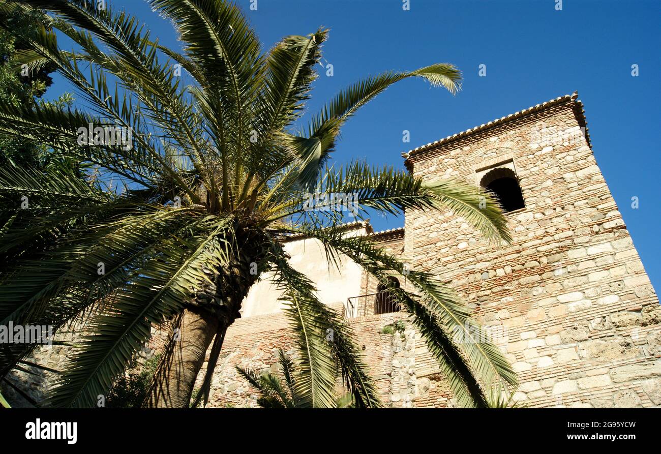 The historic and beautiful Alcazaba fortress in the city of Malaga ...