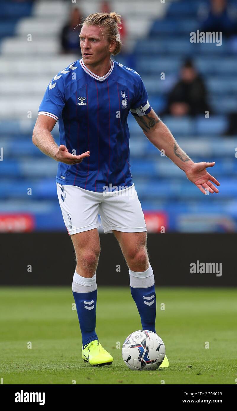 Oldham, England, 24th July 2021. Carl Piergianni of Oldham Athletic ...