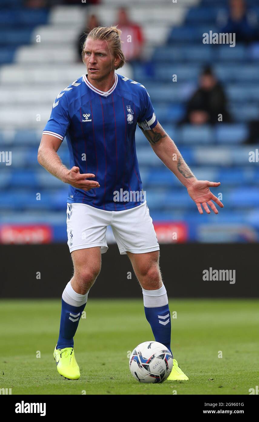 Oldham, England, 24th July 2021. Carl Piergianni of Oldham Athletic ...