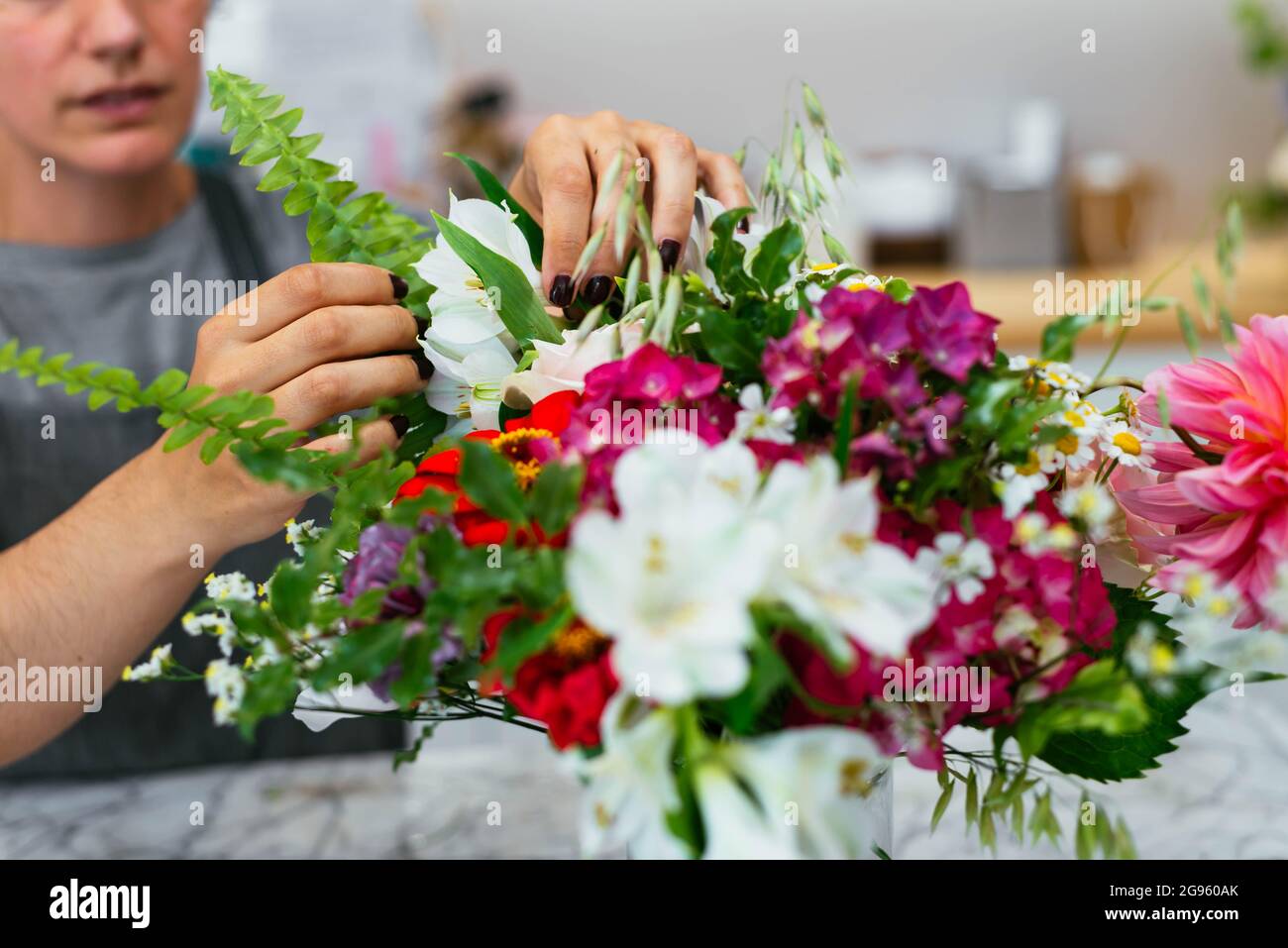 Crop anonymous female worker hi-res stock photography and images - Alamy