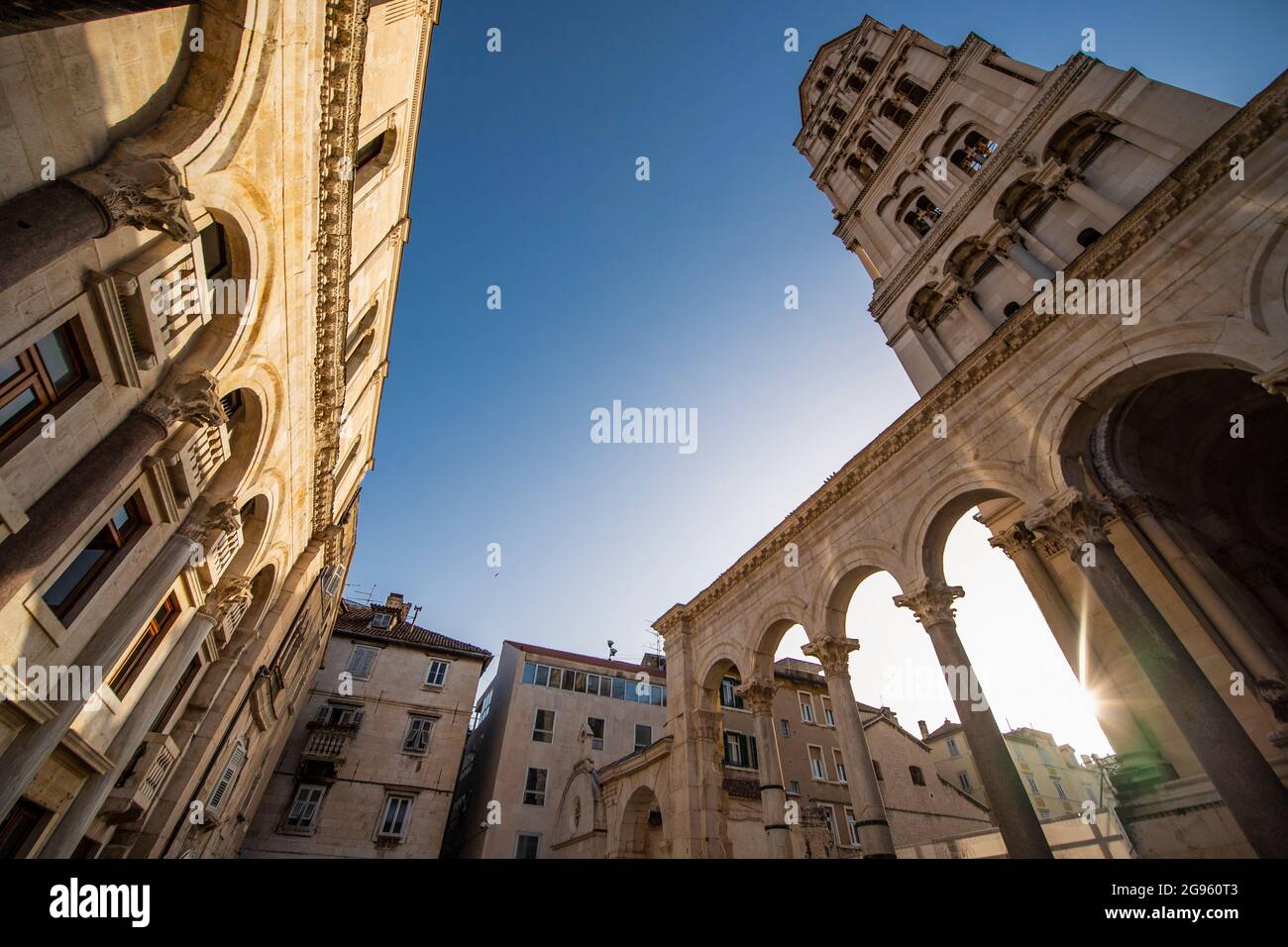 the ancient Roman ruins Diocletian's Palace in Split Stock Photo - Alamy