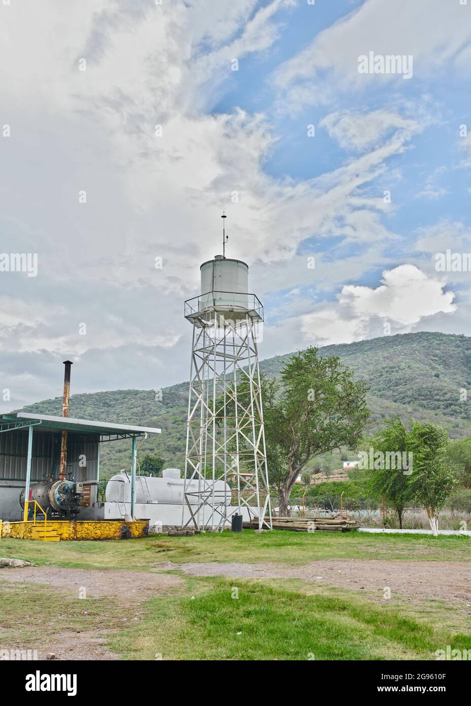 Boiler wort storage tank for tequila industry concept Stock Photo - Alamy