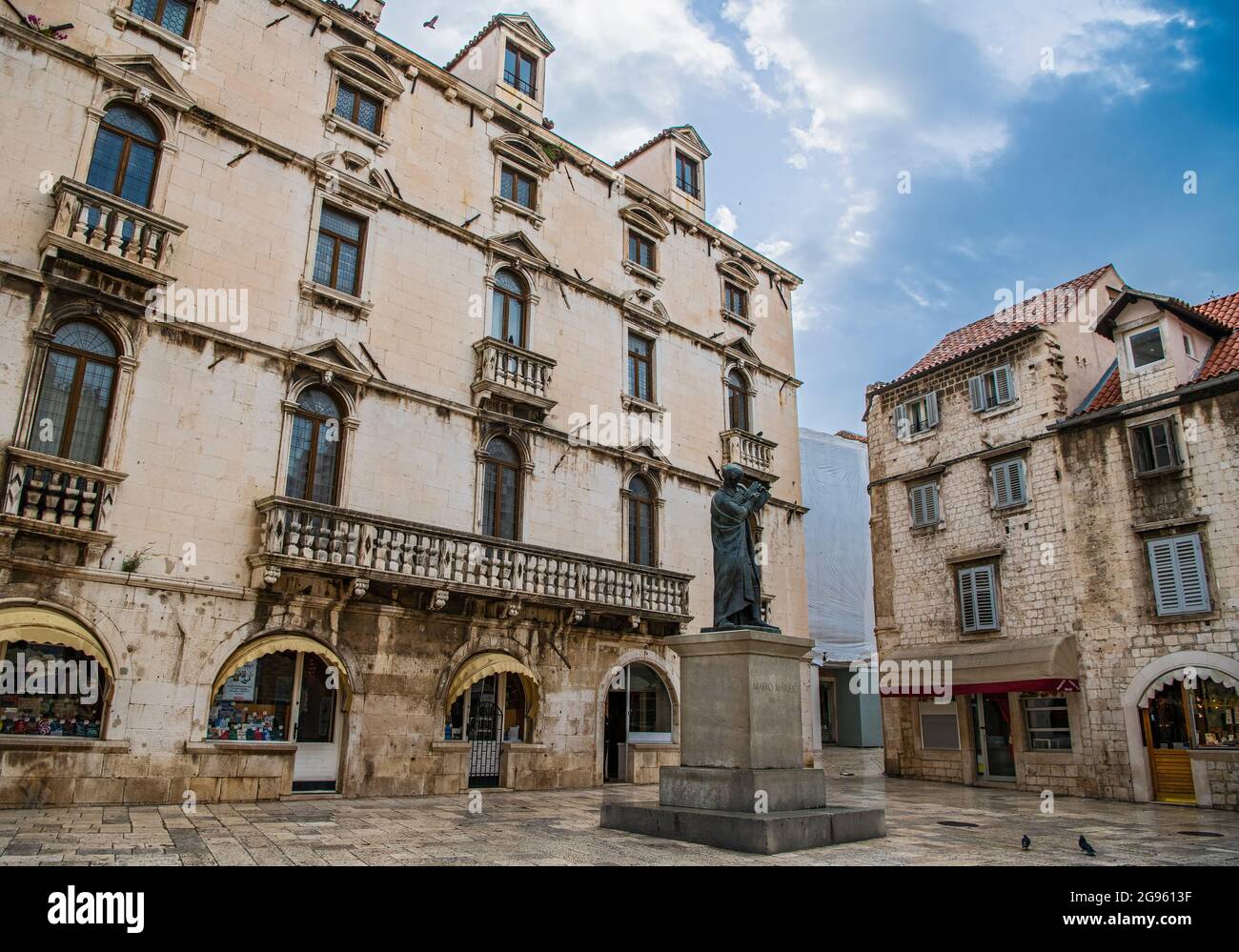 empty town square in the city of Split Stock Photo - Alamy