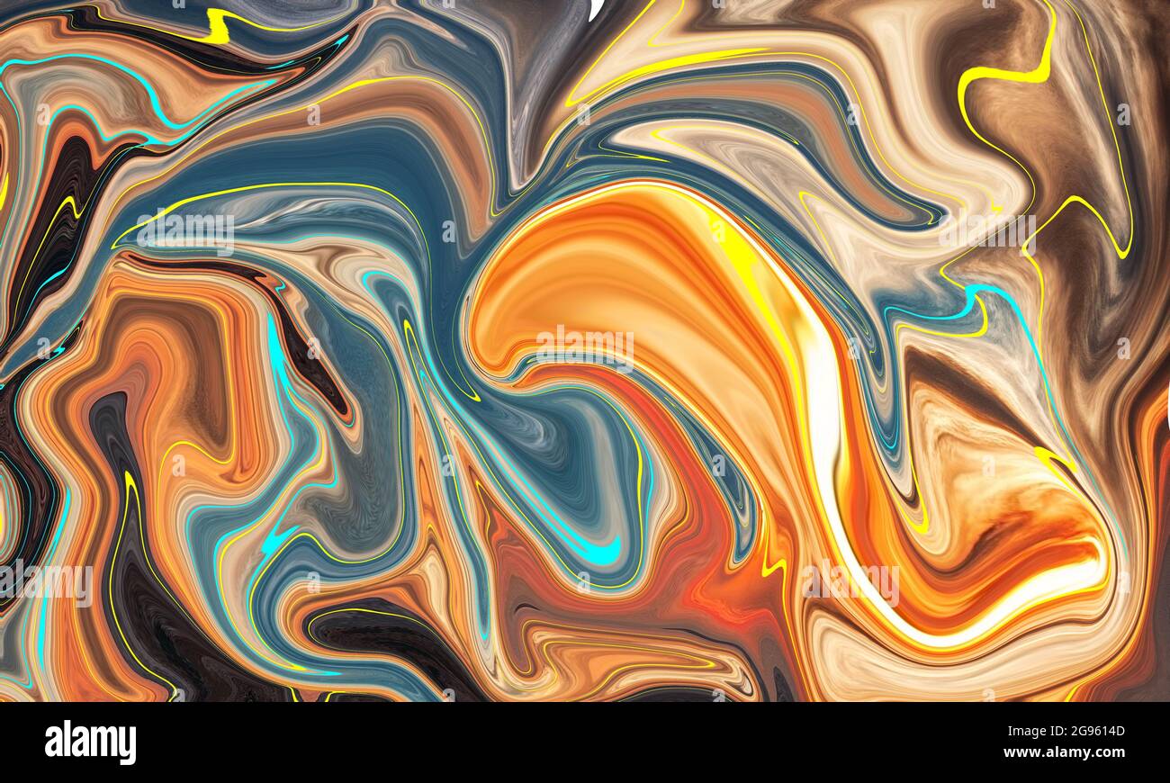 Abstract painting with an amazing mix of acrylic vibrant colors Stock ...