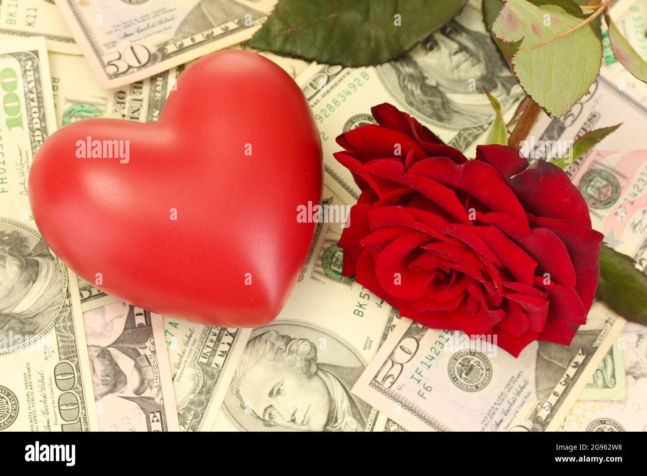 Concept of love and money Stock Photo - Alamy