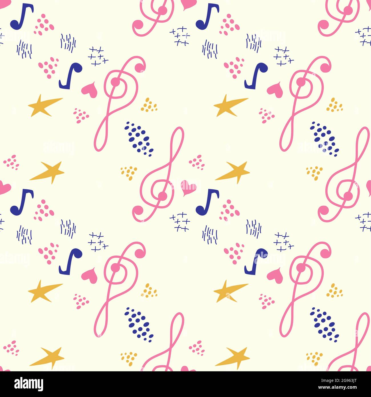 Classic musical patterns, with sheet music and treble clef, great ...