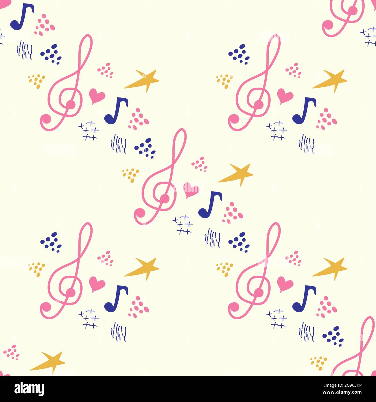 Classic musical patterns, with sheet music and treble clef, great ...