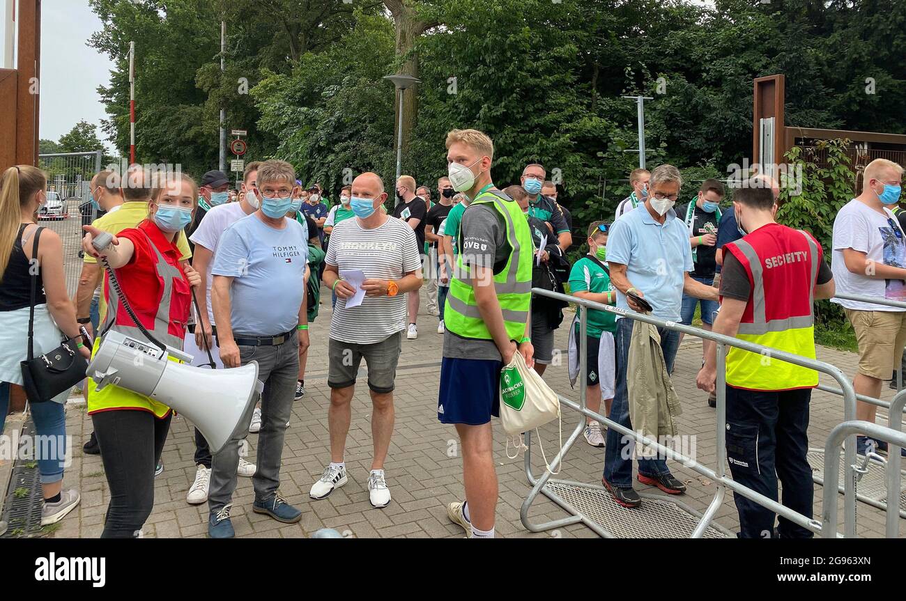 Bremen, Deutschland. 24th July, 2021. firo: 24.07.2021, Fuvuball ...